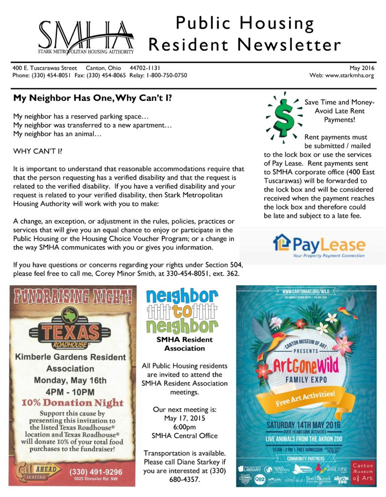May 2016_Page_1 - Stark Metropolitan Housing Authority (SMHA)