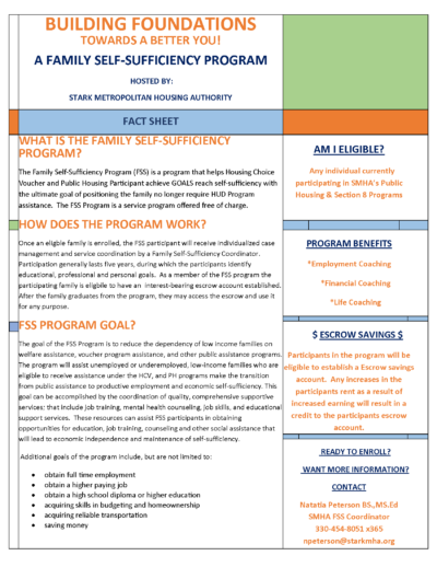 Coming Soon! SMHA's Family Self-Sufficiency (FSS) Program - Stark ...
