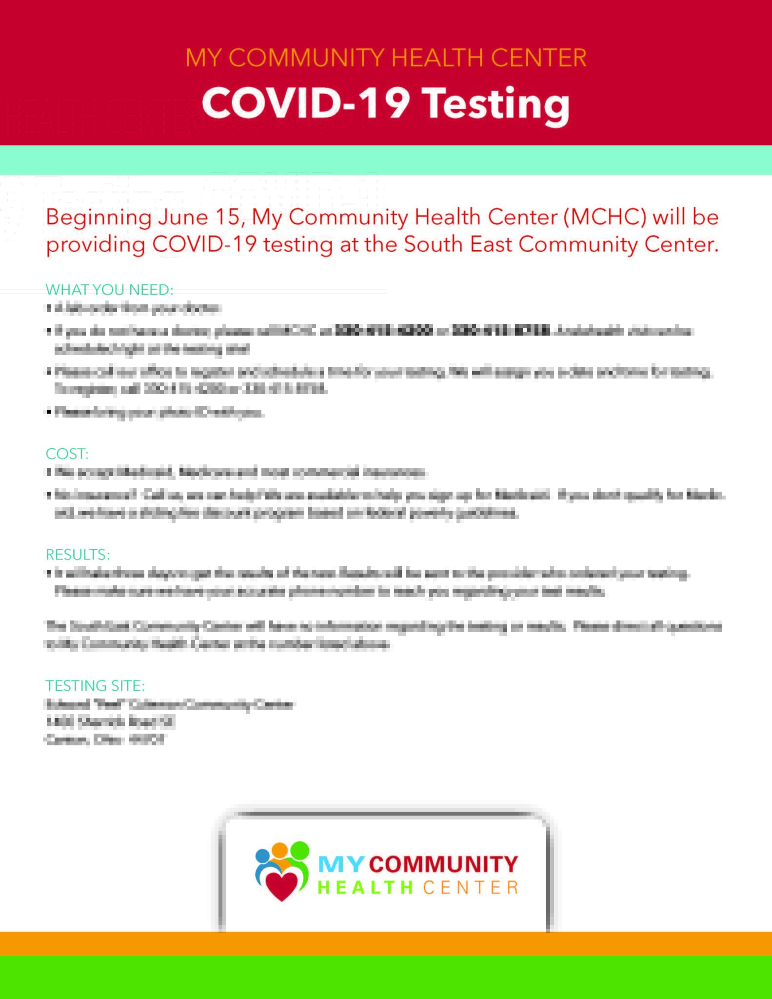 My Community Health Covid Testing Flyer - Stark Metropolitan Housing ...