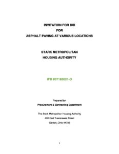 INVITATION FOR BID Asphalt Paving - Autoridad de Vivienda Metropolitana ...